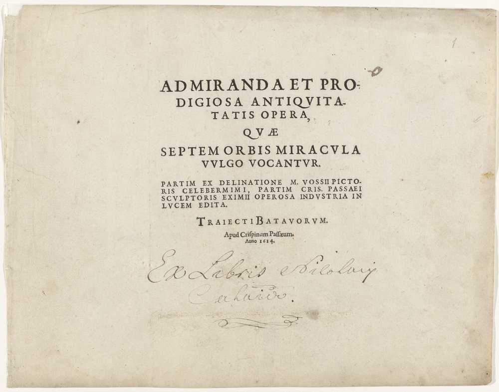 Titelblad van de serie met zeven wereldwonderen