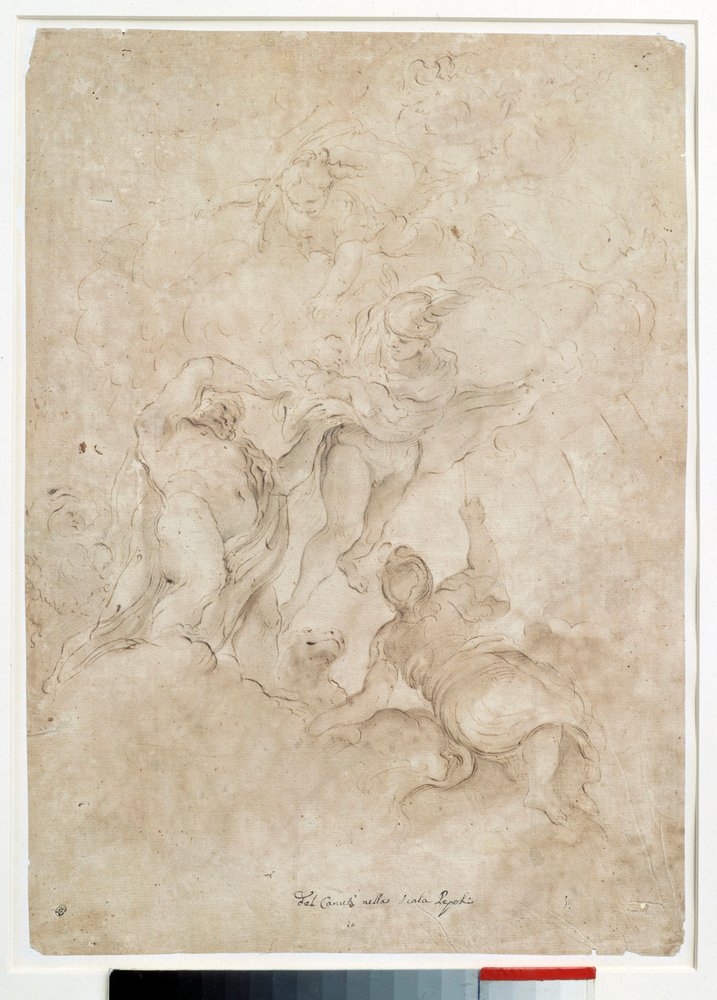 Jupiter vertrouwt Bacchus toe aan Mercurius | Kunstafdruk