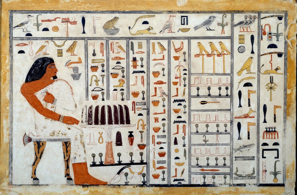 Egyptische oudheid: kalkstenen stèle van Prins Oupemnefret