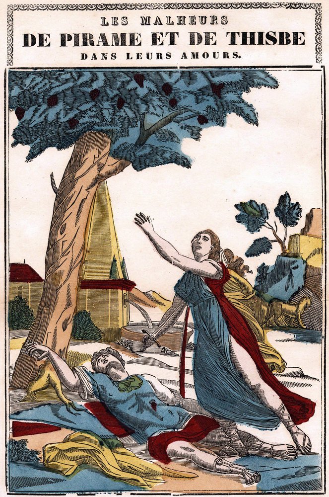 De tegenslagen van Pyramus (Pirame) en Thisbe in hun liefde, verteld ...