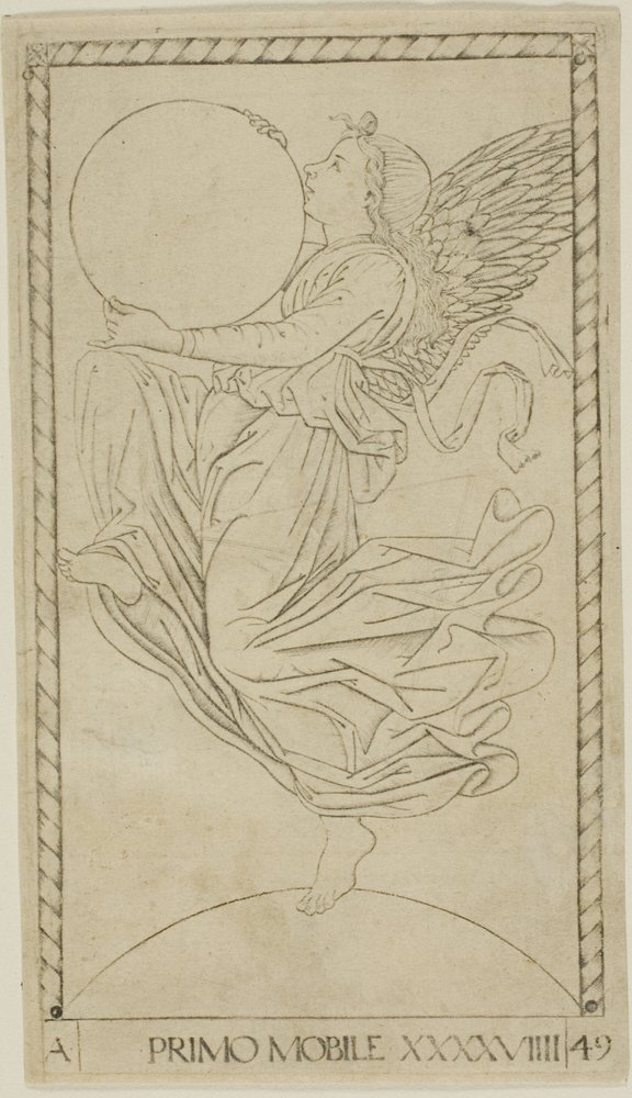 De Engel van de Negende Sfeer, of Primum Mobile, plaat 49 uit Planeten ...