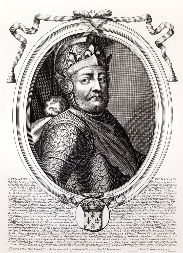 Filips Augustus II (1165-1223) Koning van Frankrijk, uit 'Les Augustes ...