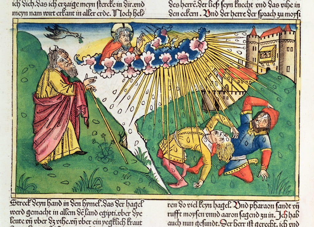 Exodus 9 13-35 De zeven plagen van Egypte: Mozes en de plaag van hagel ...