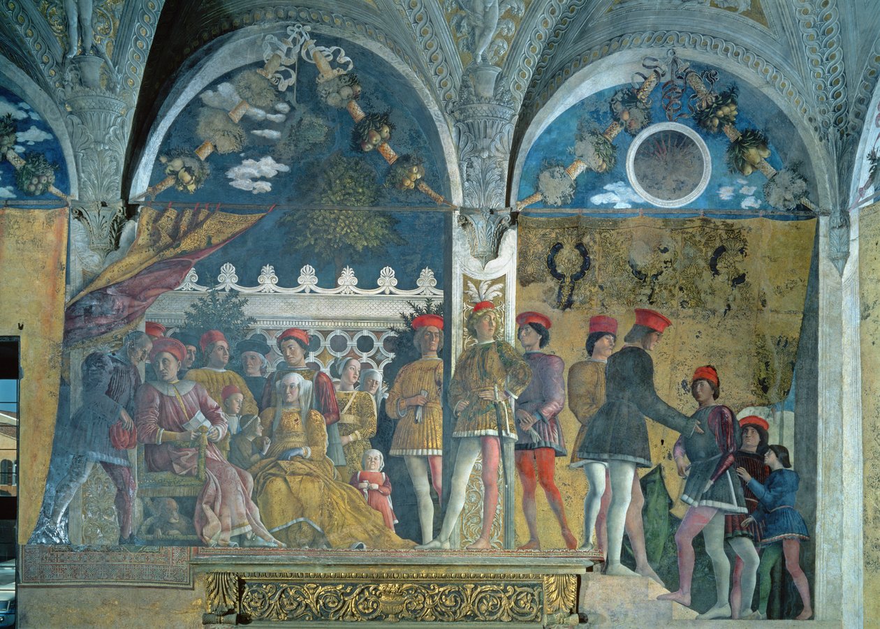 Markies Ludovico Gonzaga III, zijn vrouw Barbara van Brandenburg, hun ...
