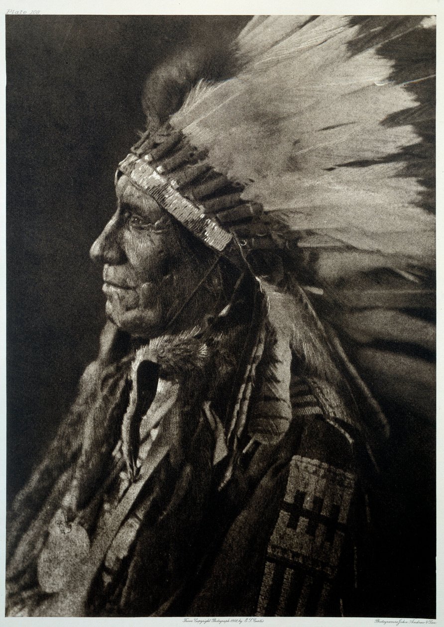 Portret Van Indiaanse Hoofdman | Edward Sheriff Curtis