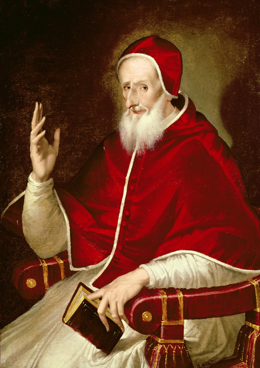 Portret van Paus Pius V, ca. 1571 | El Greco | Kunstafdruk