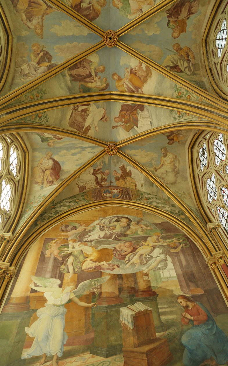 De Gewelven van de Rayonnant-kapel van de Abdij met Renaissance ...