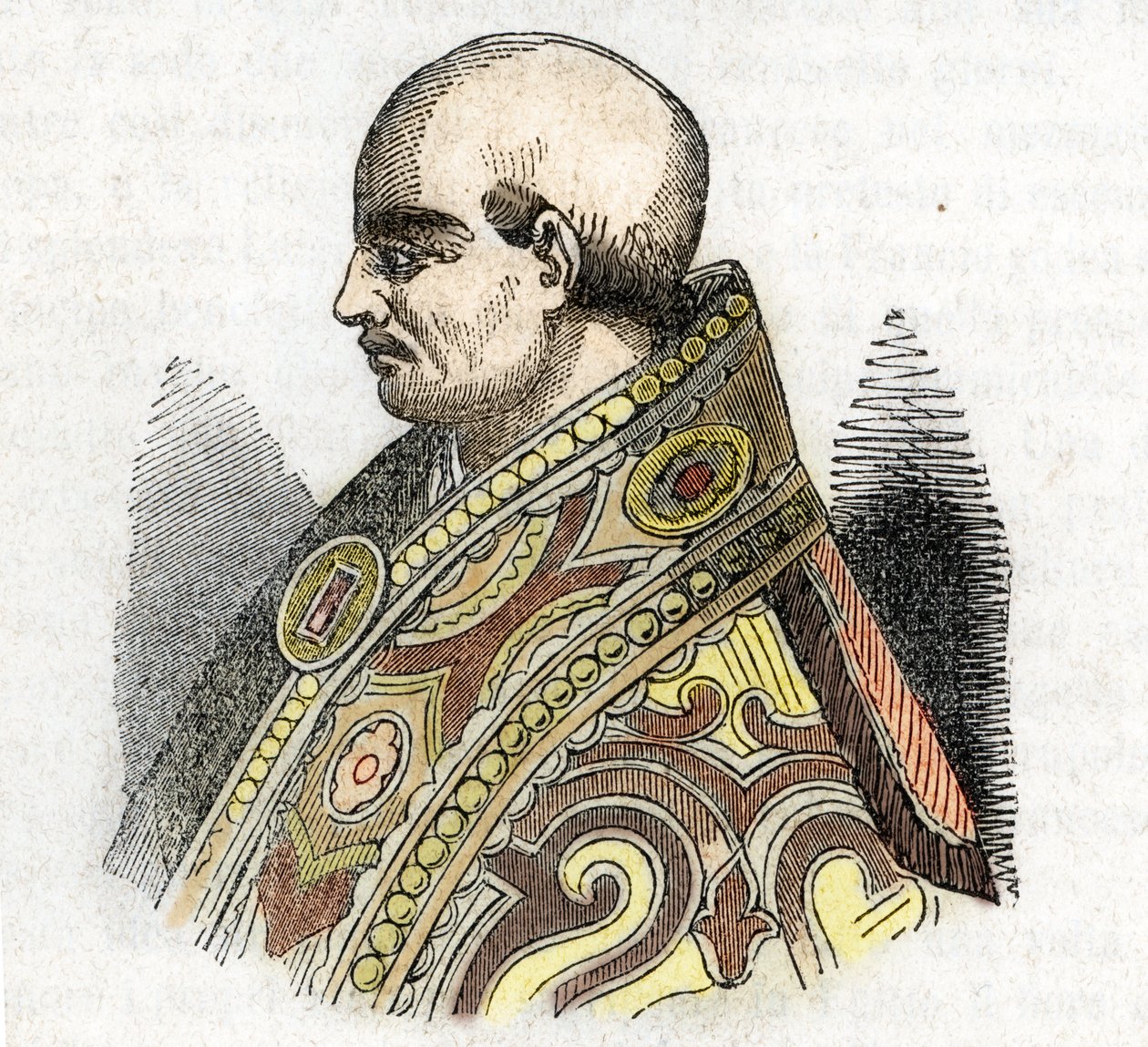 Paus Middeleeuwen Tekening