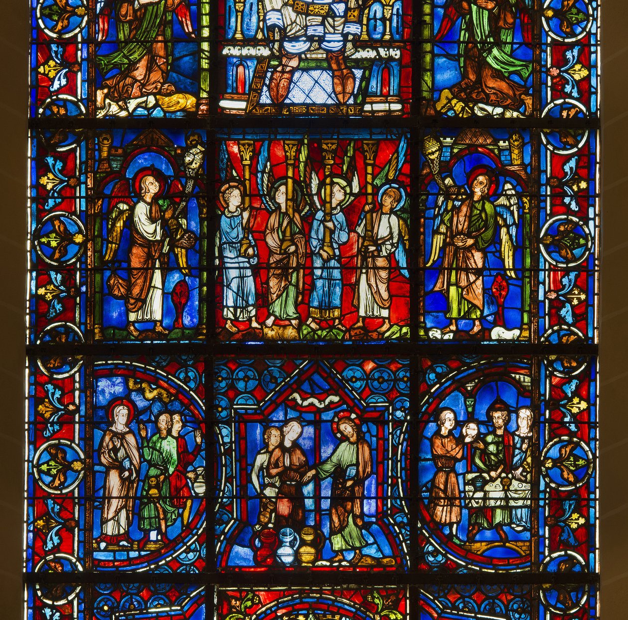 Kathedraal Van Chartres Glas In Lood Maria Cathedral Fribourg Vitrail