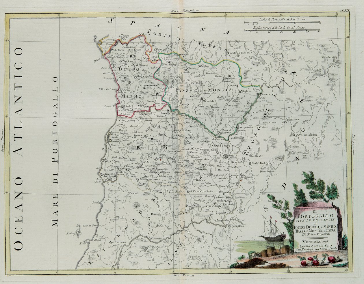 Portugal, dat zijn de provincies Entre Douro, Minho, Traz-os-Montes en ...