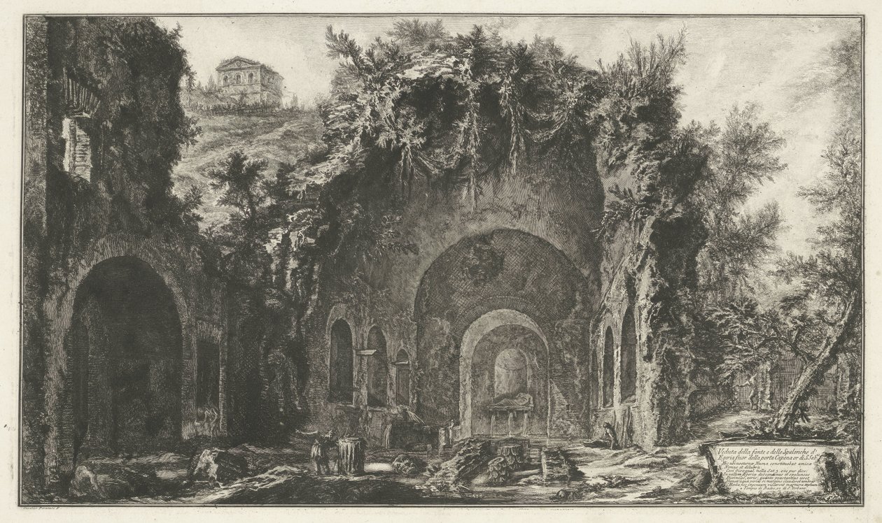 Nymphaeum van Egeria bij Rome | Kunstafdruk