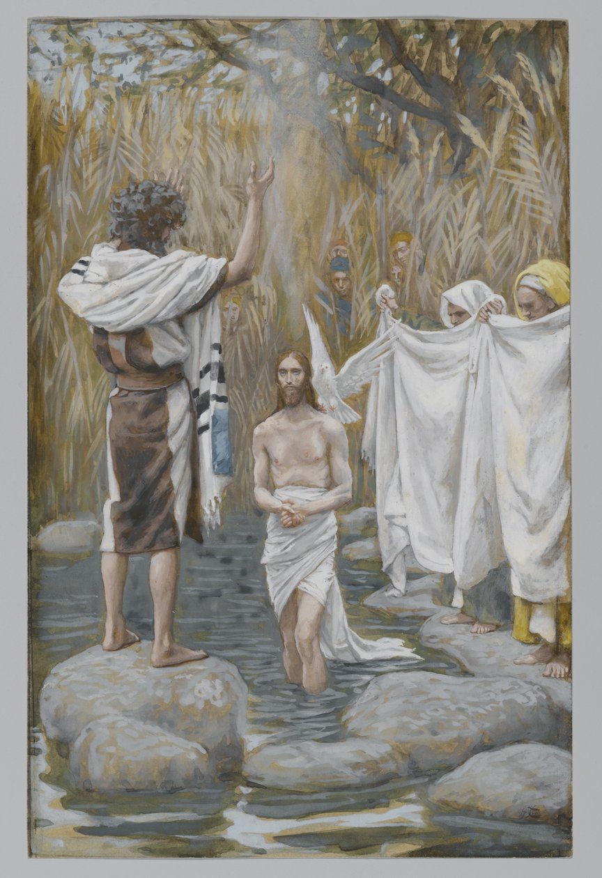 De doop van Jezus, illustratie uit Het leven van onze Heer Jezus Christus