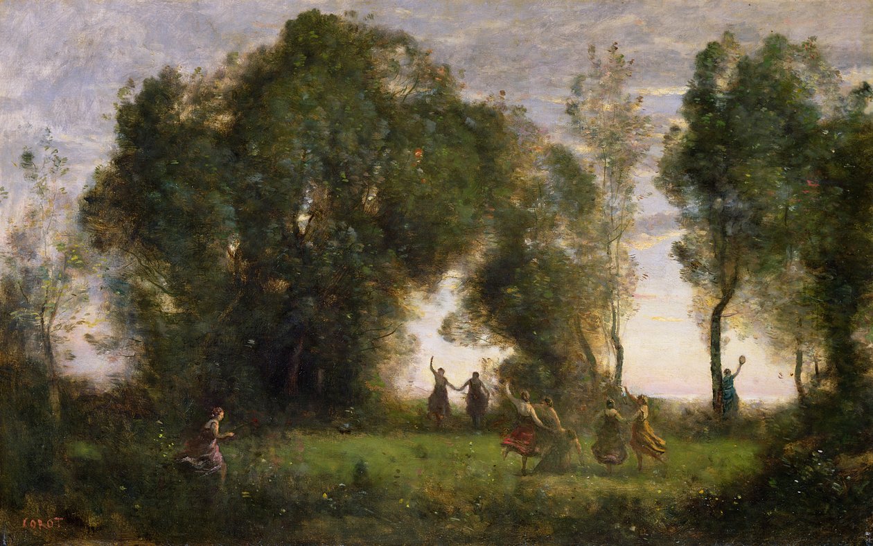 De Dans van de Nimfen | Jean-Baptiste-Camille Corot
