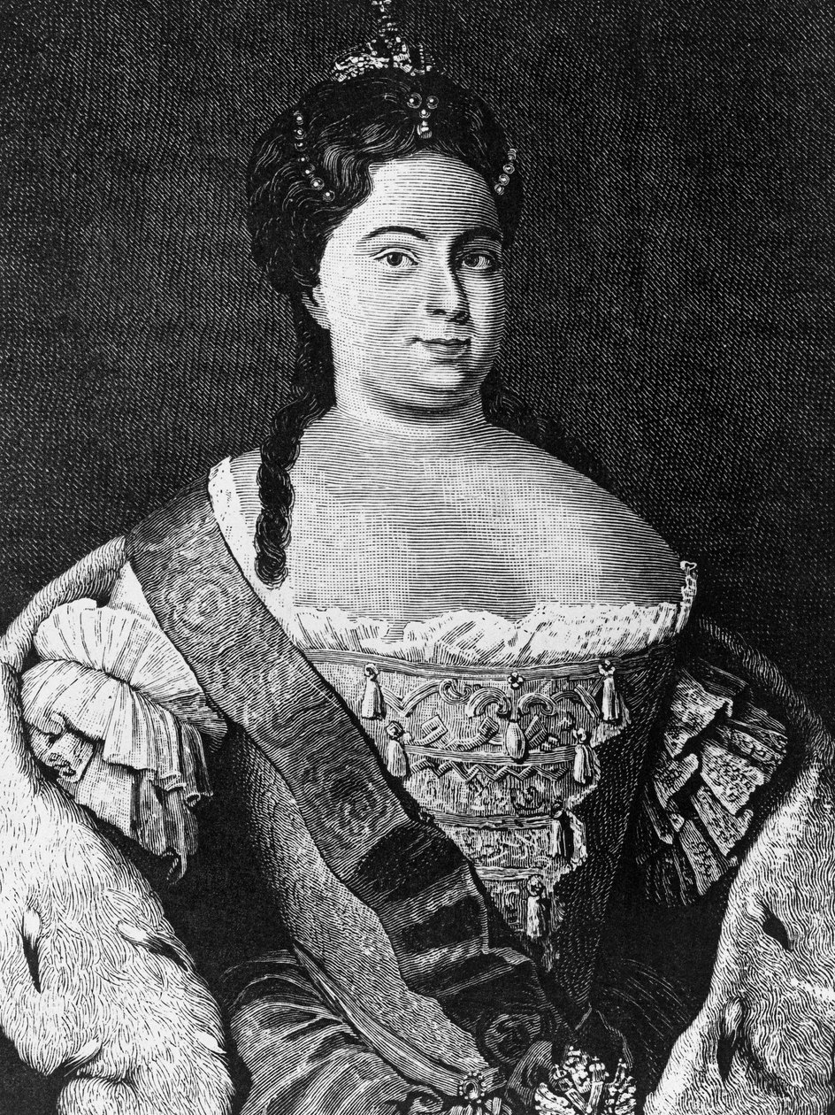 Portret van Catharina I (1684-1727), tweede vrouw van Peter de Grote en ...