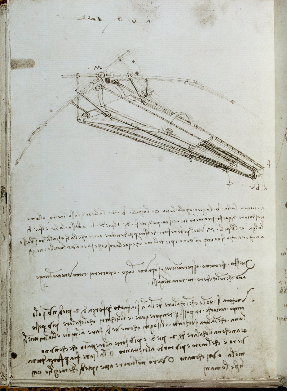 vliegmachine-tekening-manuscript-door-leonardo-da-vinci