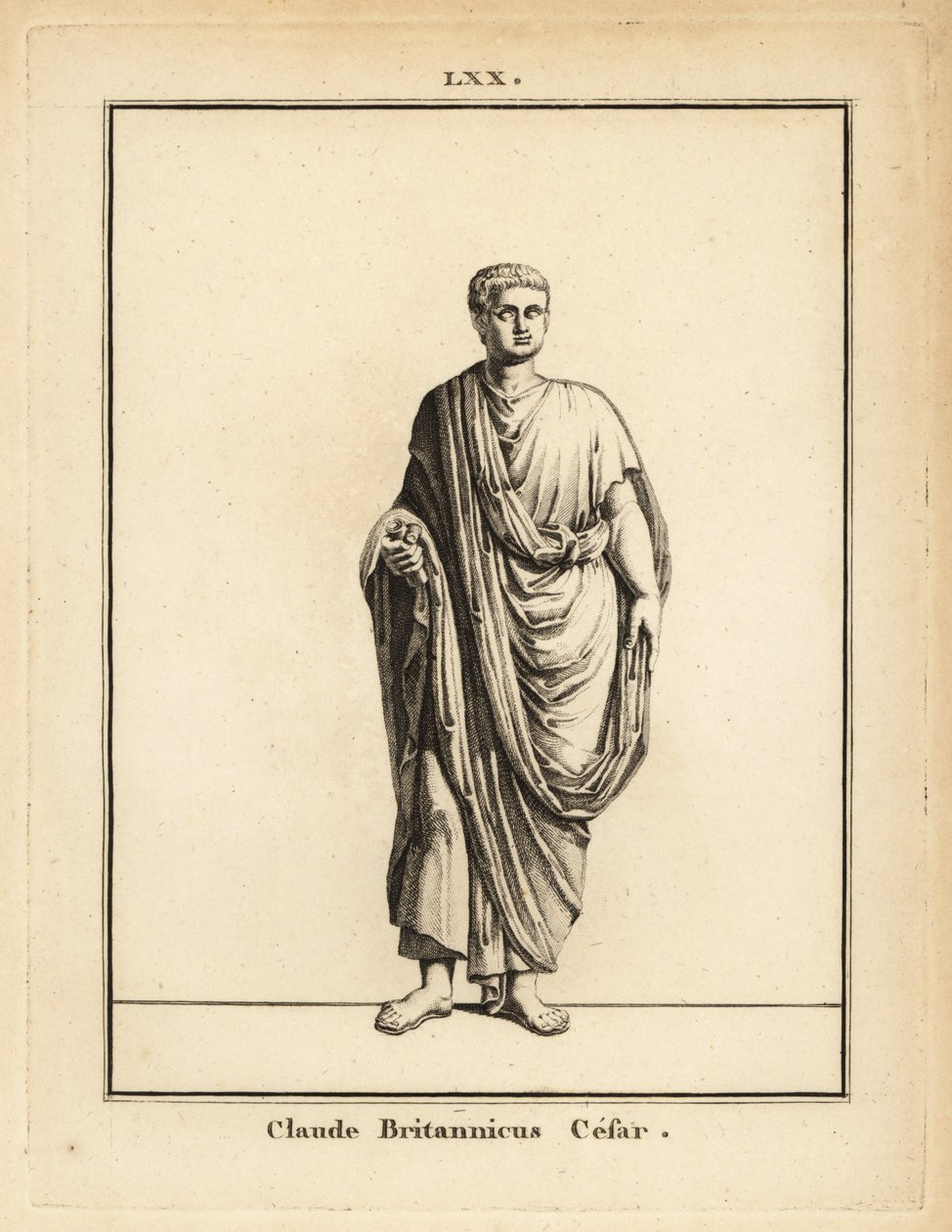 Standbeeld van de Romeinse keizer Claudius, Tiberius Claudius Caesar ...